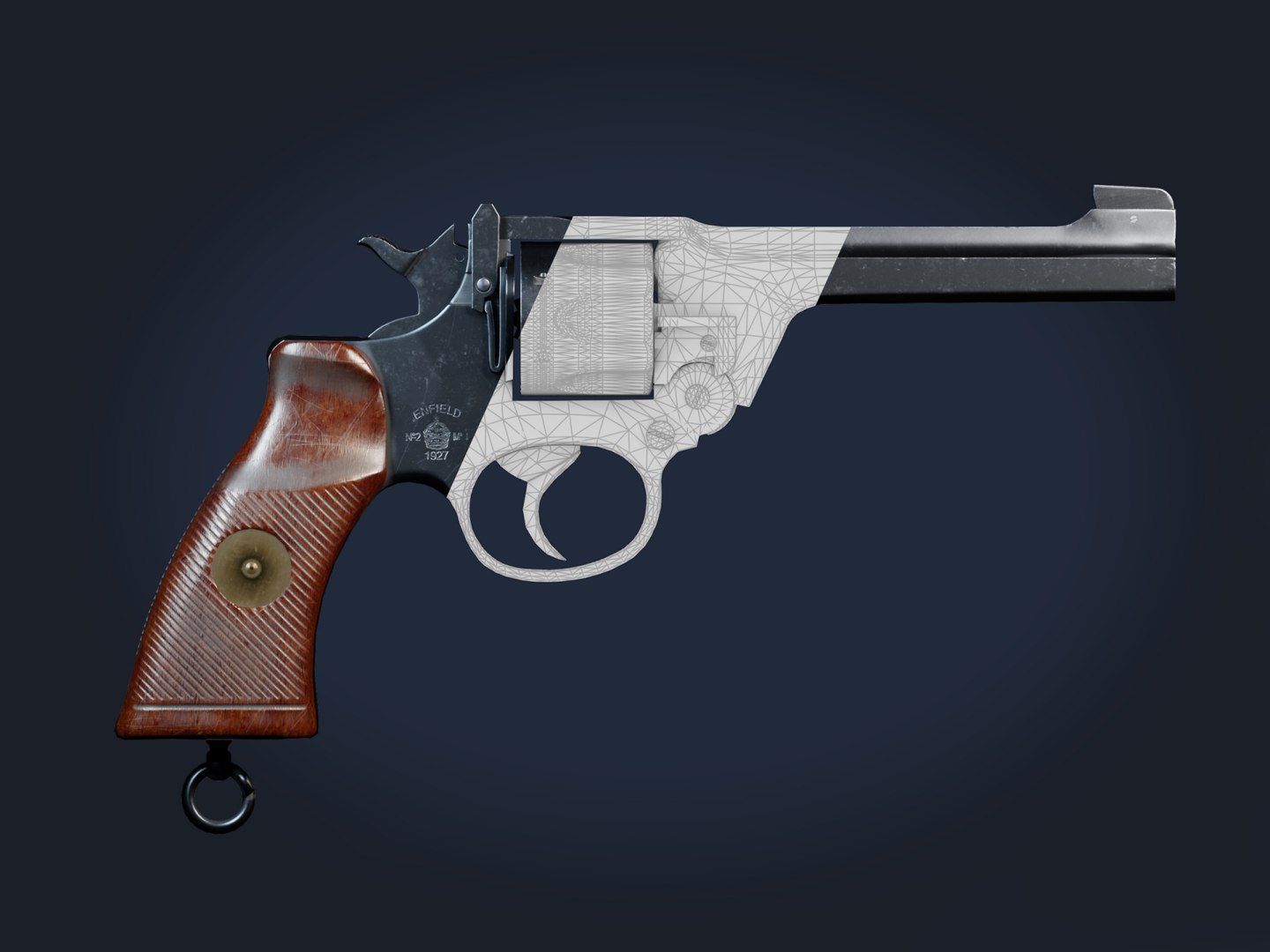 Enfield No 2 Mk1 Revolver - Midpoly PBR 3D - TurboSquid 2010199