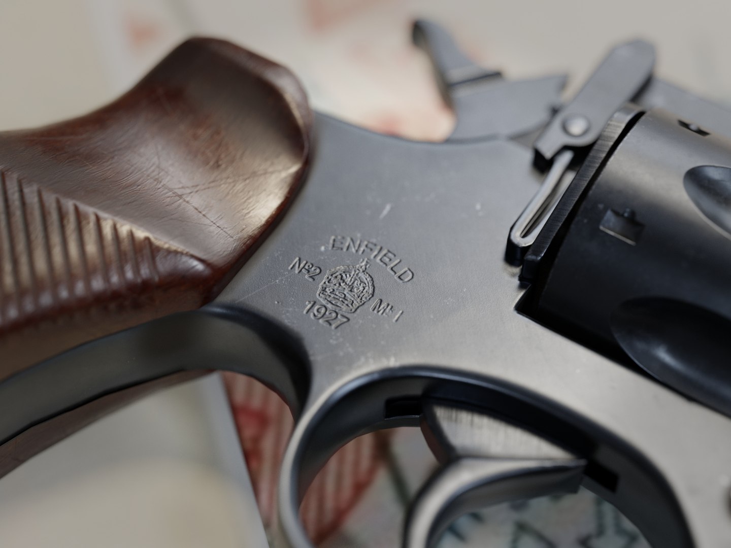 Enfield No 2 Mk1 Revolver - Midpoly PBR 3D - TurboSquid 2010199