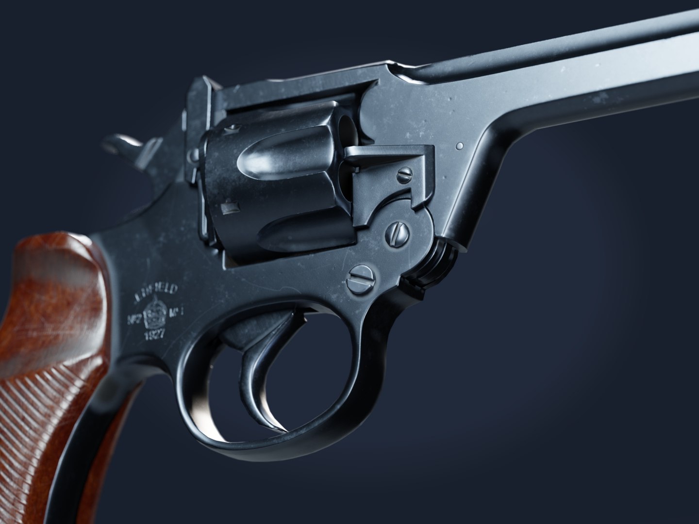 Enfield No 2 Mk1 Revolver - Midpoly PBR 3D - TurboSquid 2010199
