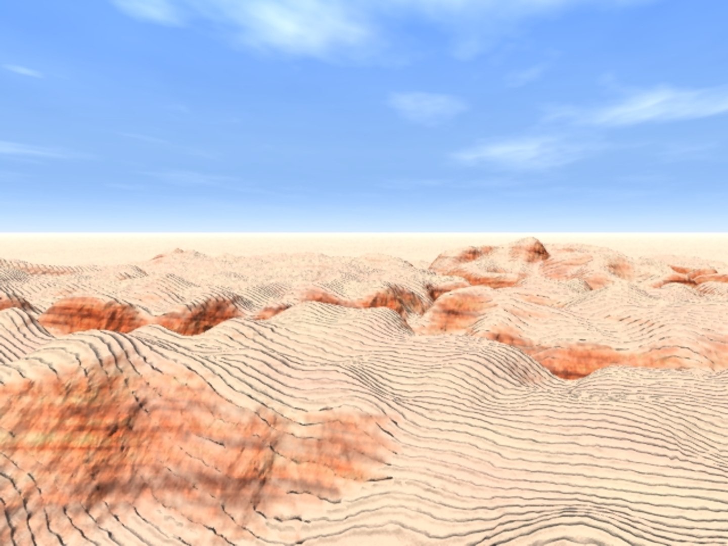 3d Model Desert Terrain Landscape