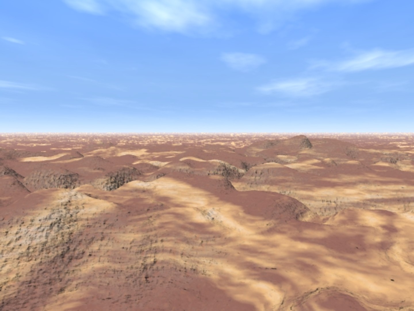3d Model Desert Terrain Landscape
