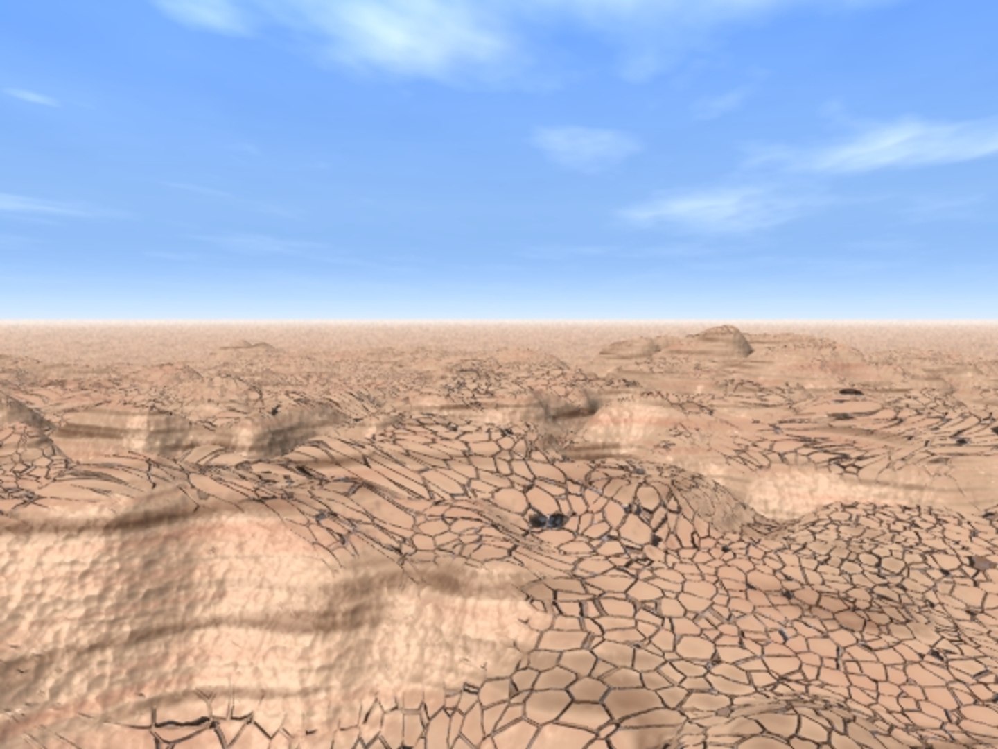 3d Model Desert Terrain Landscape