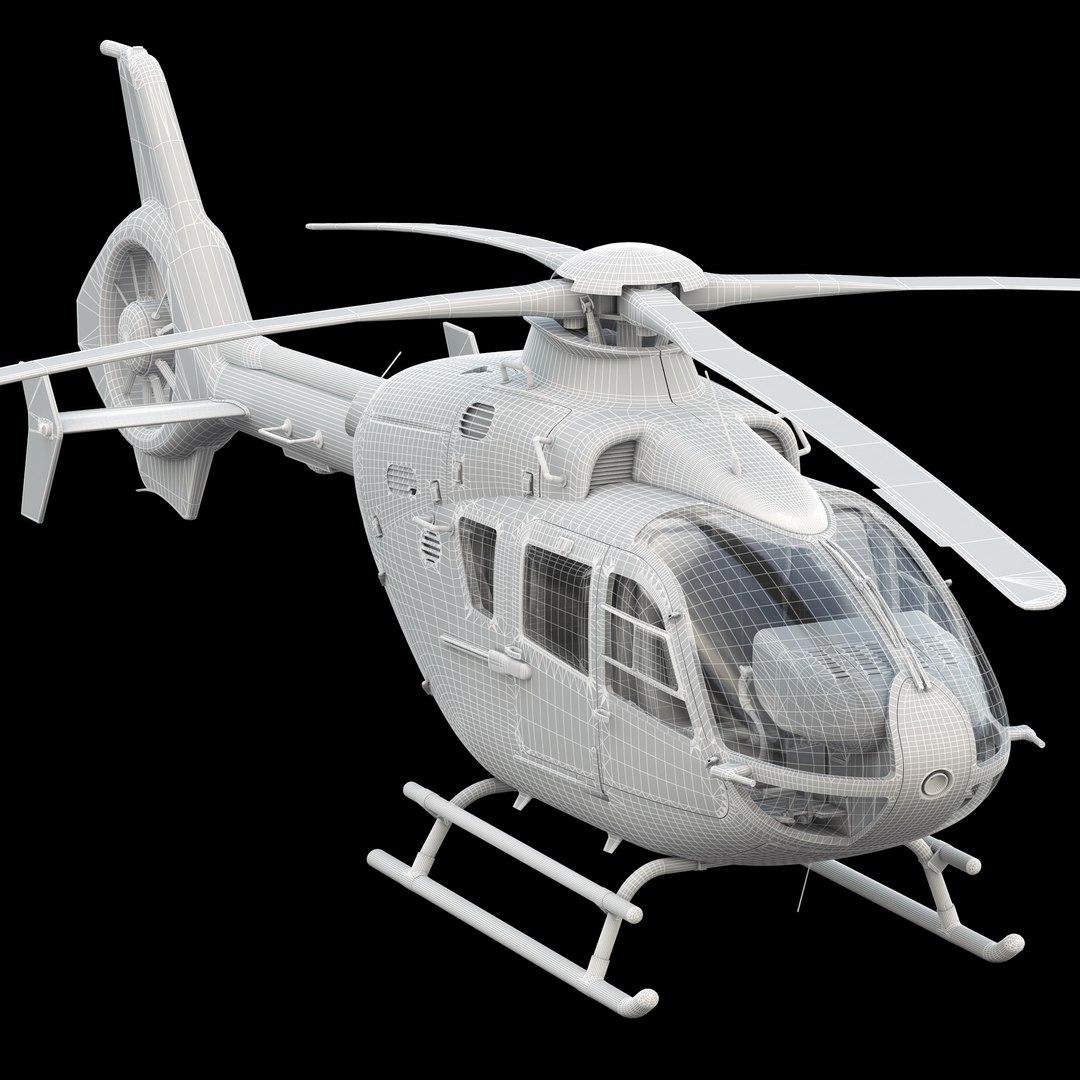 eurocopter ec 135 helicopter 3d model