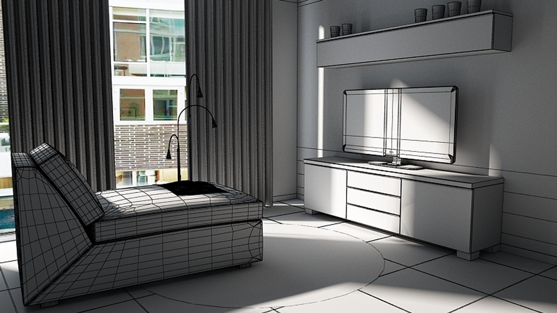 Scene Living Room Obj