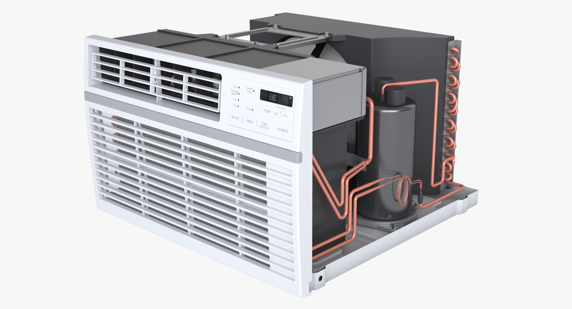 3D Photoreal Window Air Conditioner - TurboSquid 1317696