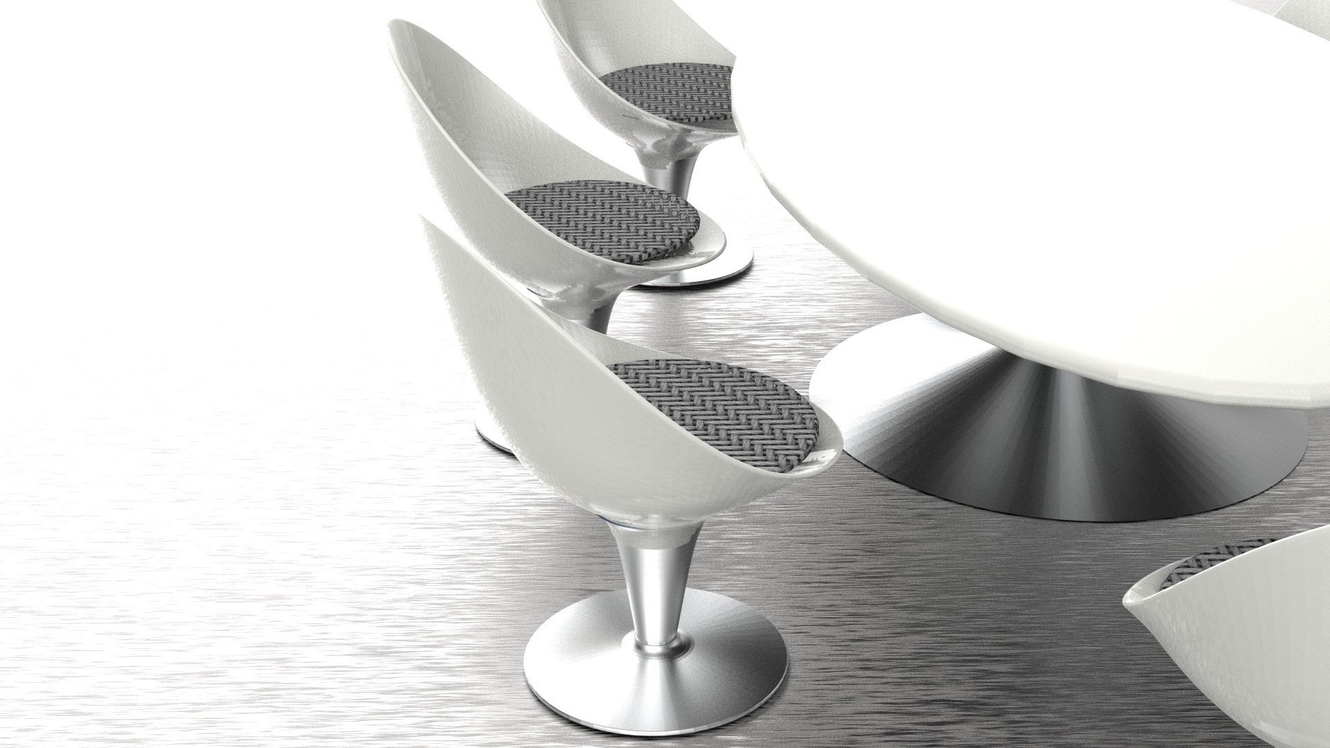 3D Modern Table Set Model - TurboSquid 1921653