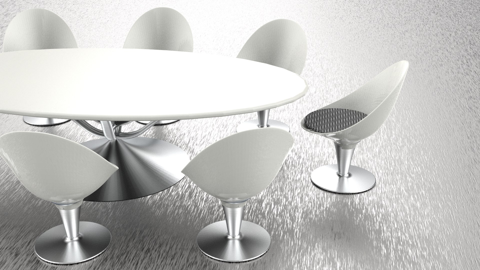 3D Modern Table Set Model - TurboSquid 1921653