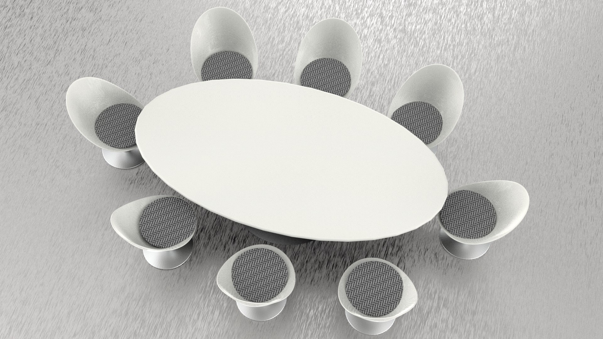 3D Modern Table Set Model - TurboSquid 1921653