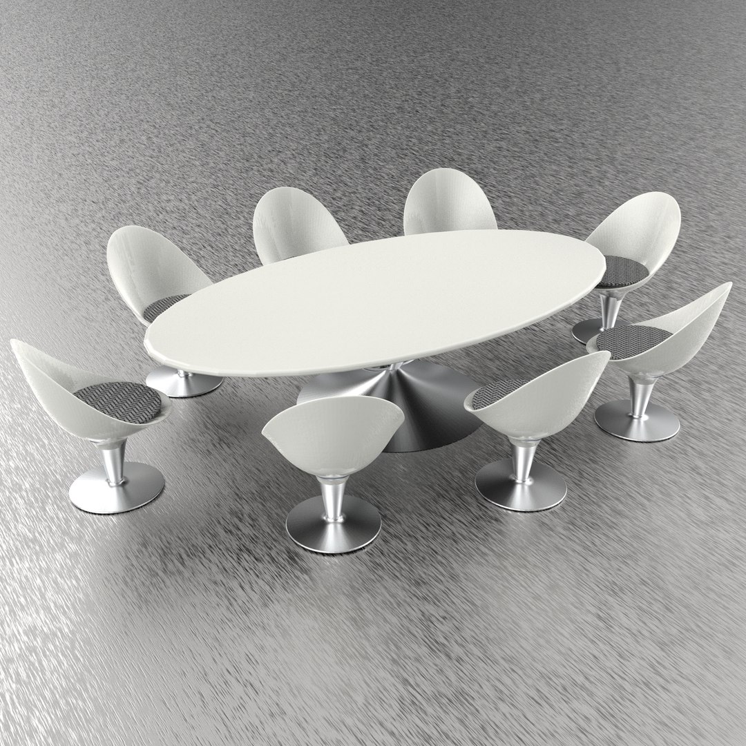 3D Modern Table Set Model - TurboSquid 1921653