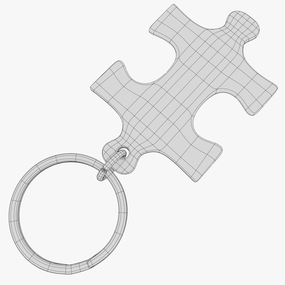 Keyring Ring Keys 3d Obj