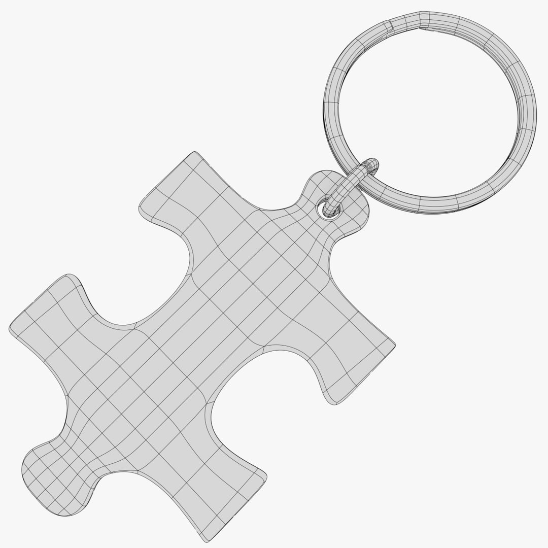 Keyring Ring Keys 3d Obj