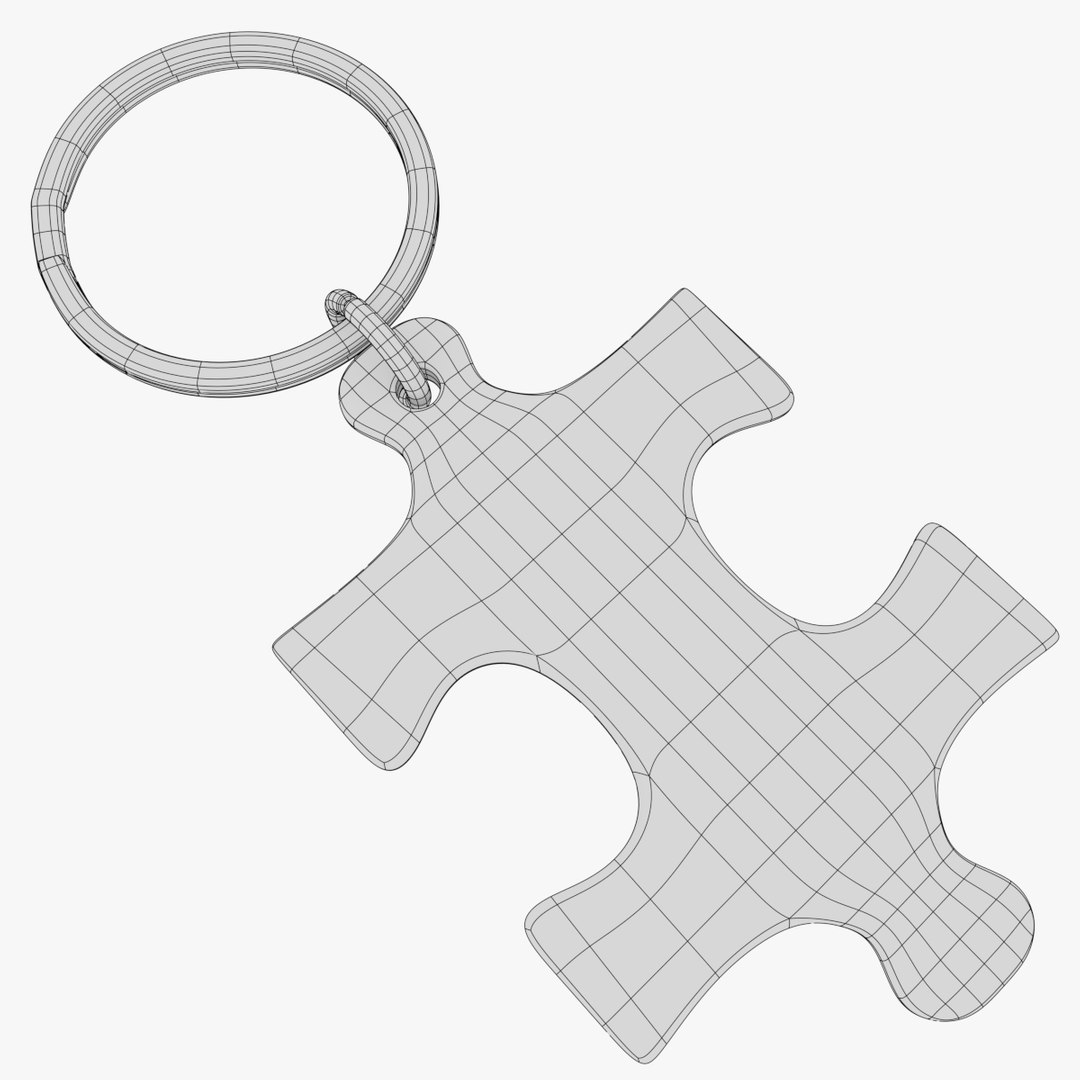 Keyring Ring Keys 3d Obj