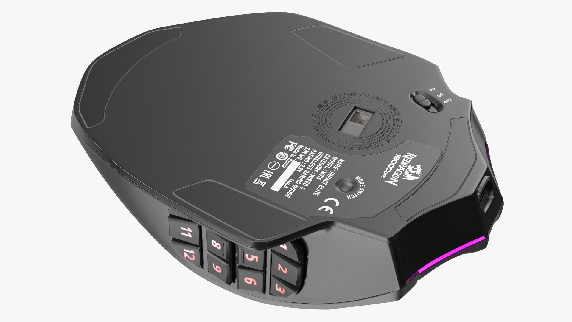 Reddragon IMPACT ELITE Wireless RGB Gaming Mouse 3D model - TurboSquid ...