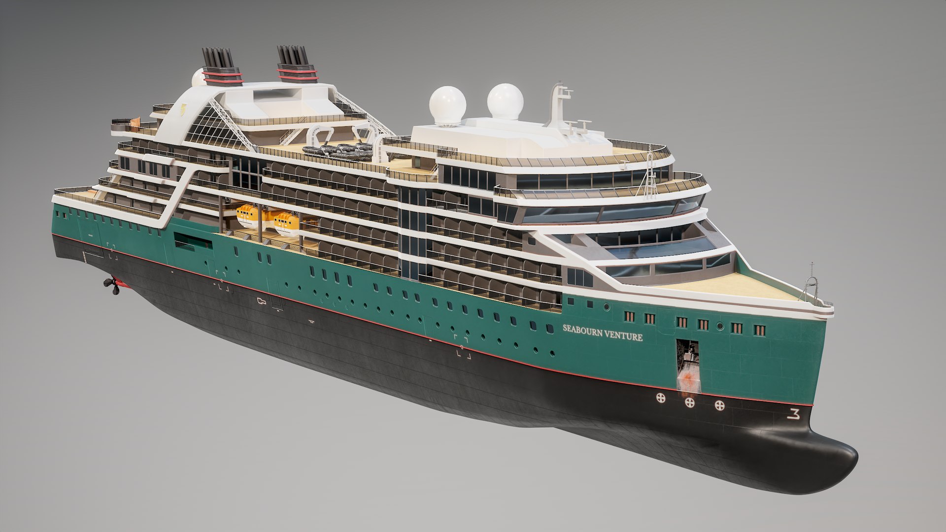 Cruise Icebreaker Seaborn Venture PBR 3D model - TurboSquid 2079048