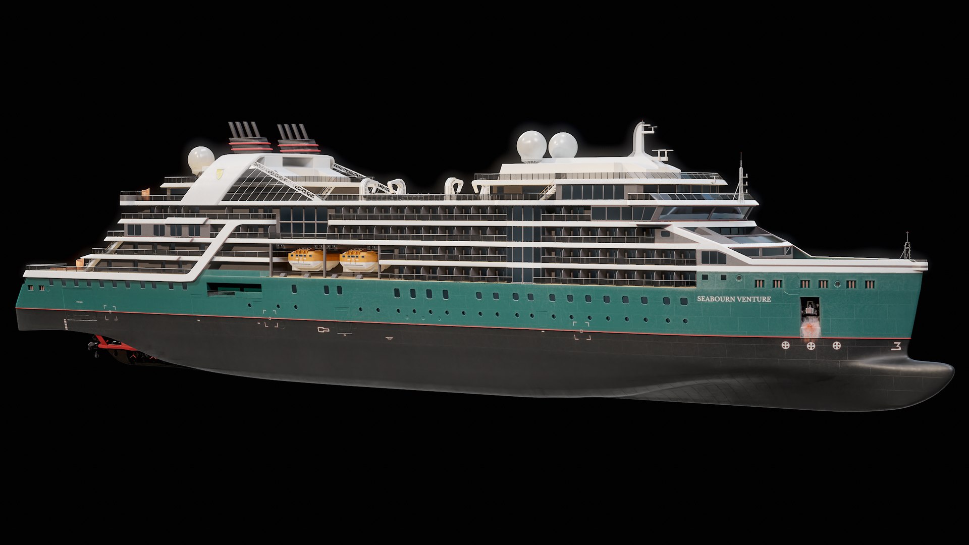 Cruise Icebreaker Seaborn Venture PBR 3D model - TurboSquid 2079048