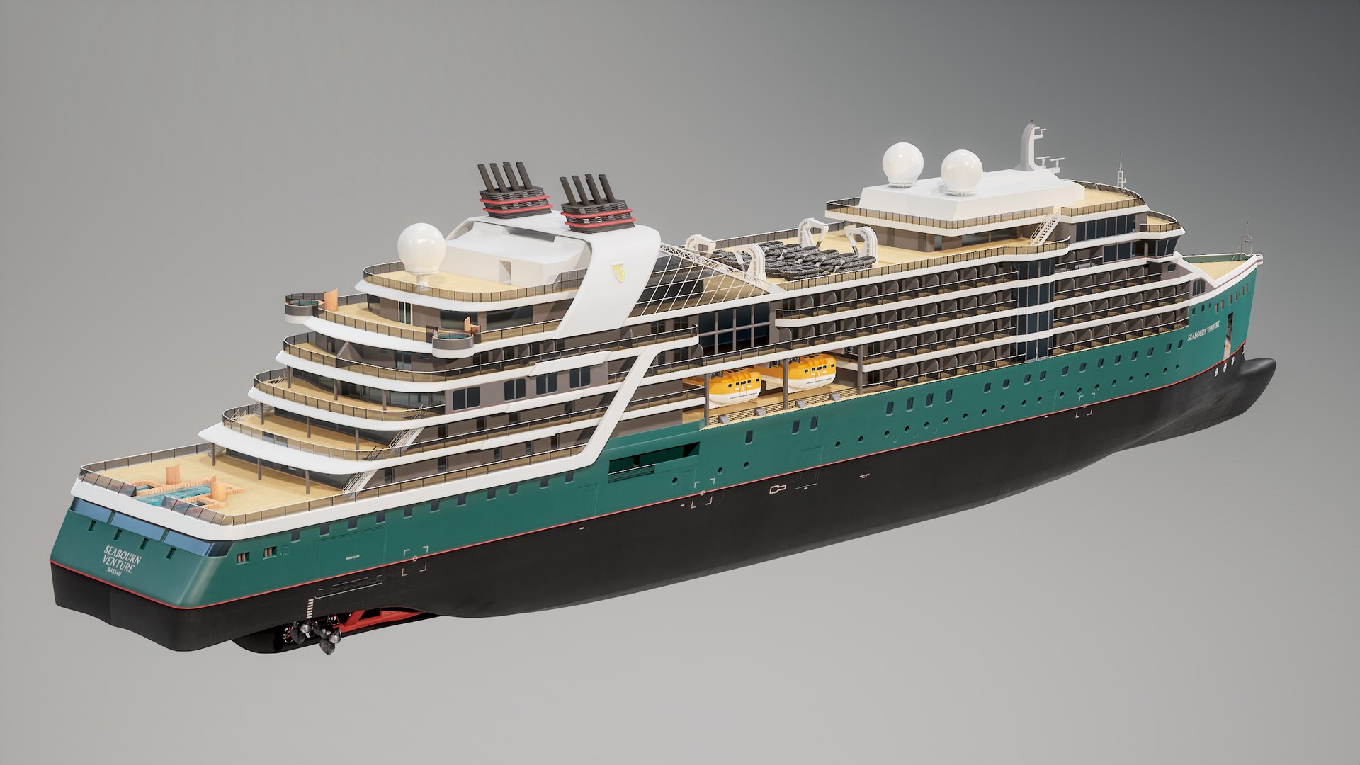 Cruise Icebreaker Seaborn Venture PBR 3D model - TurboSquid 2079048