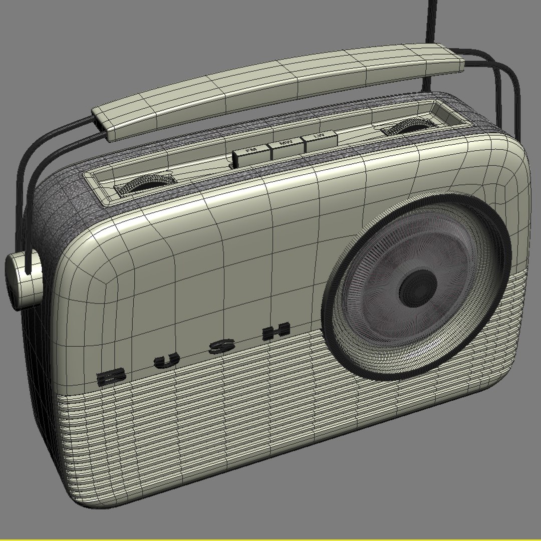 3d Model Retro Radio Portable Bush