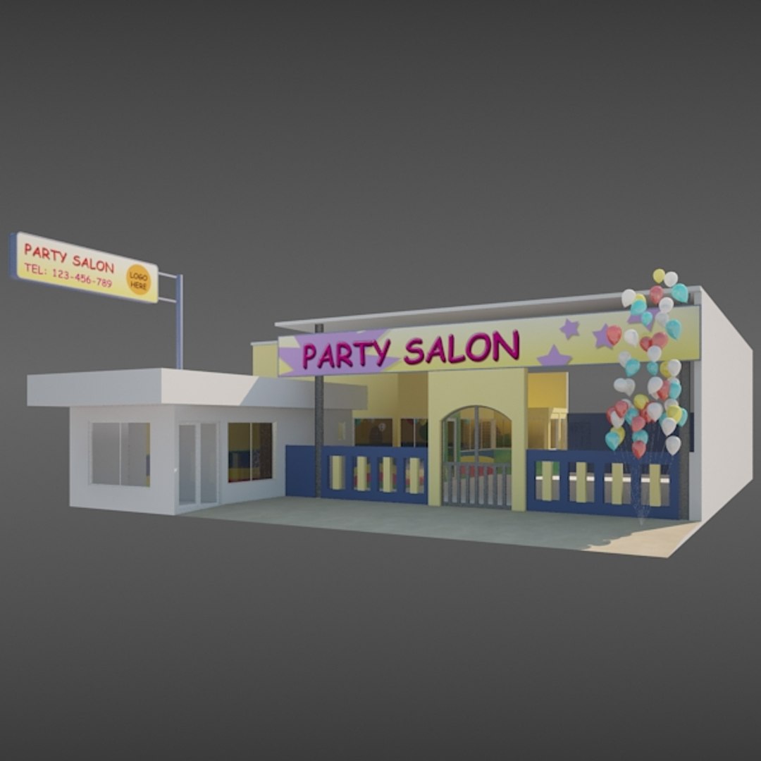 3ds max children party room