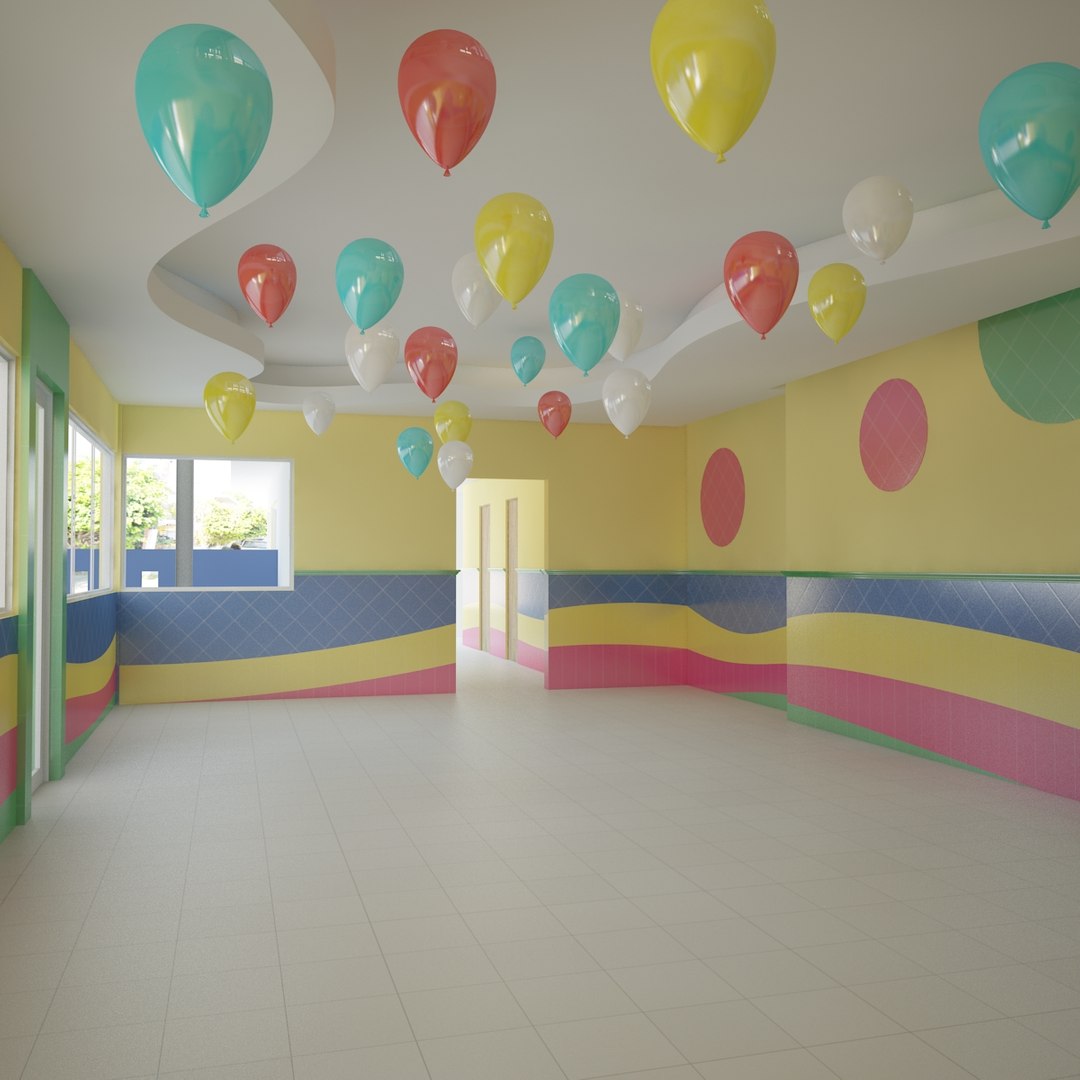 3ds max children party room