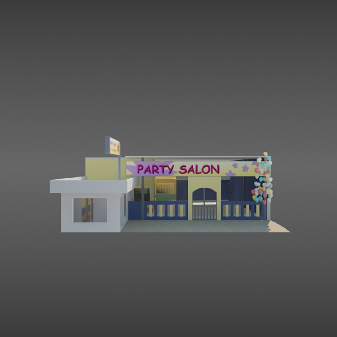 3ds max children party room