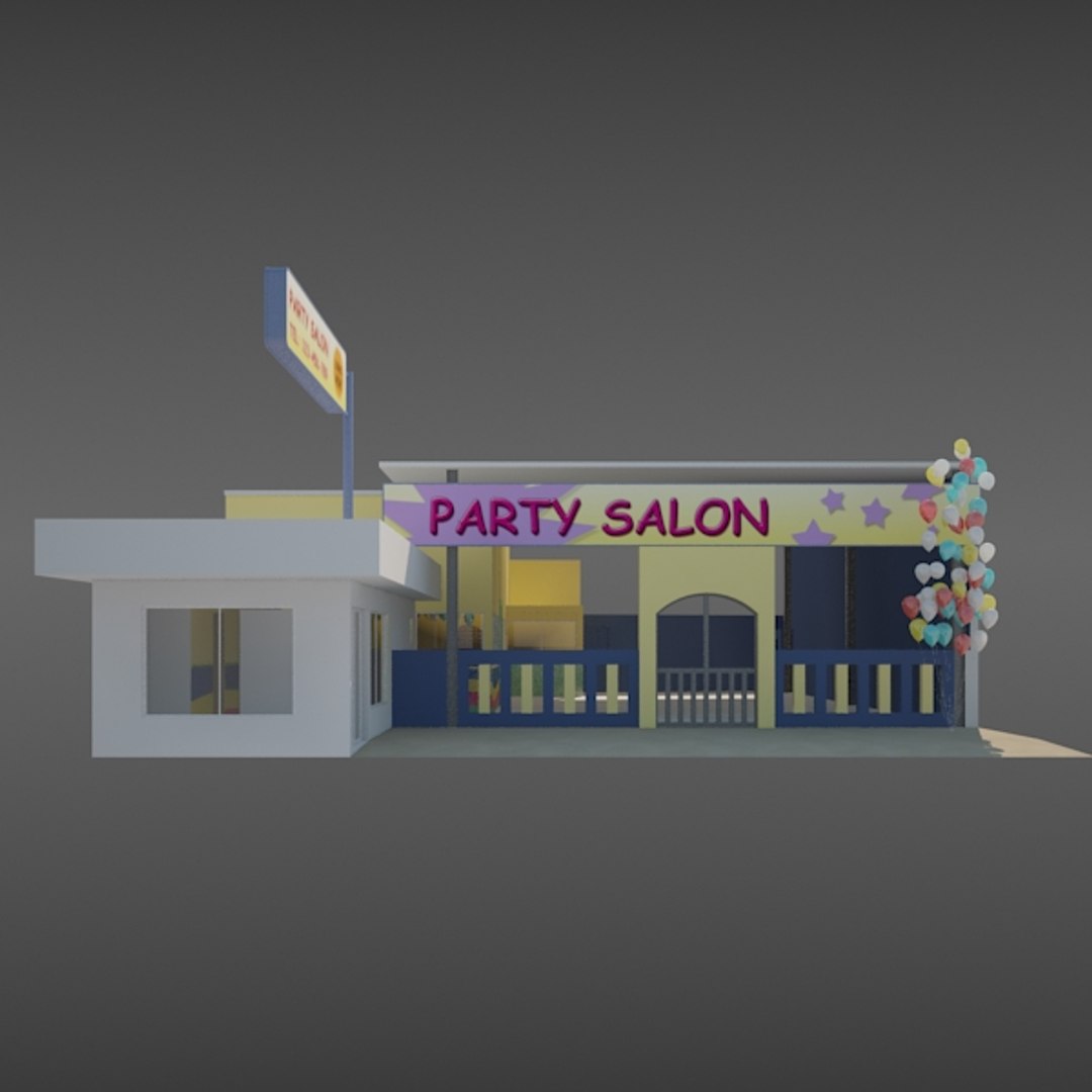 3ds max children party room