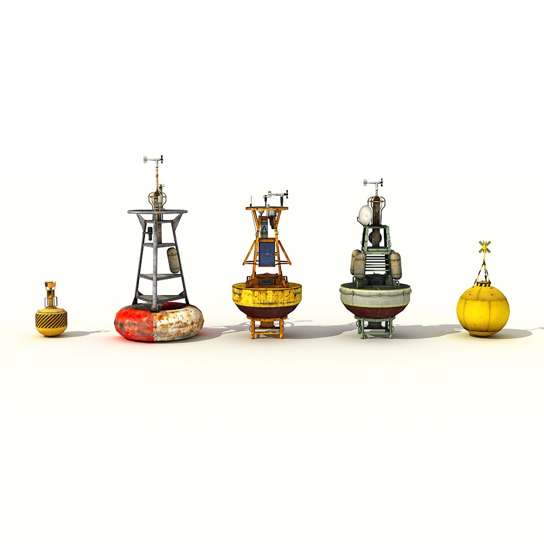 3d Pack Ocean Buoys Model