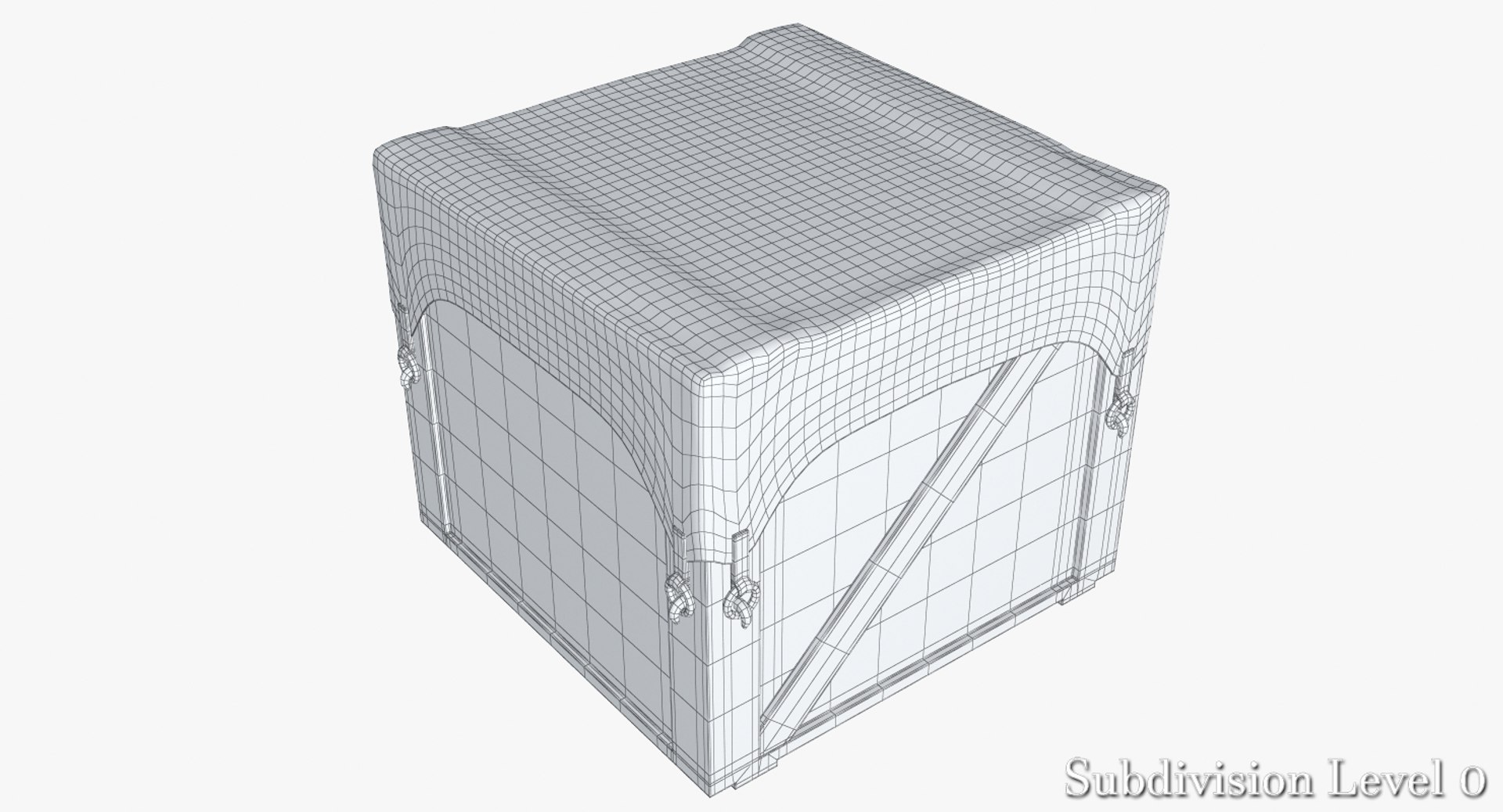 3d Model Wood Box Covered