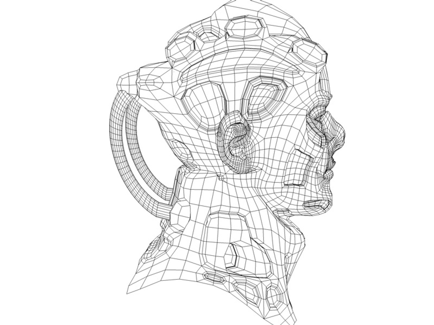 3d Head Human Mutant