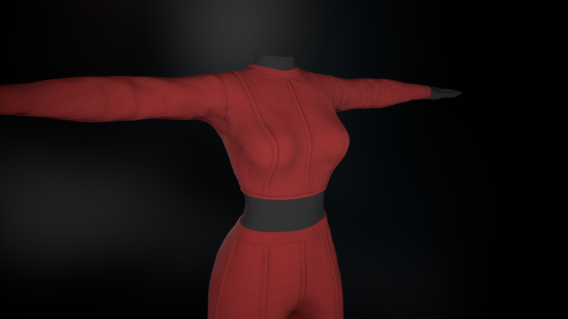 3D red women outfit - TurboSquid 1642053