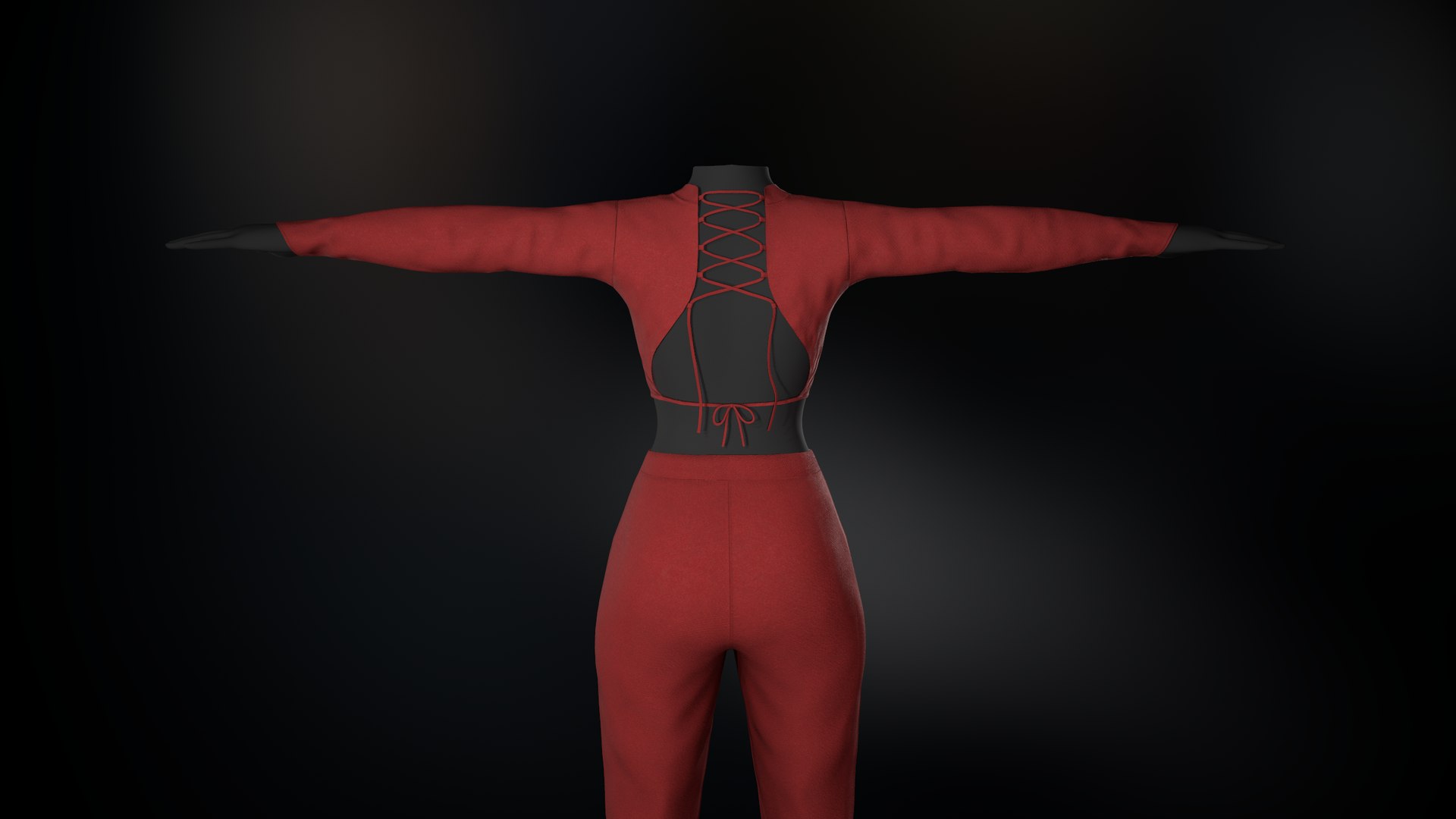 3D red women outfit - TurboSquid 1642053