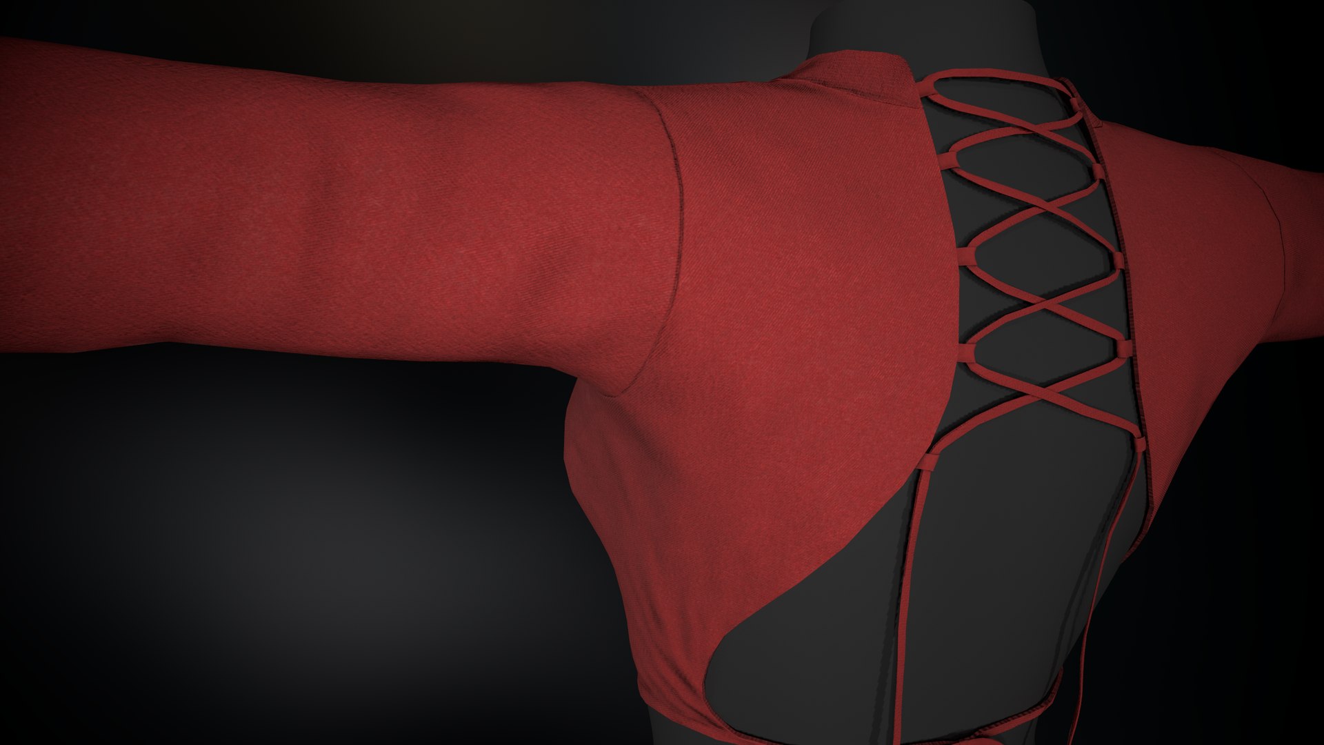 3D red women outfit - TurboSquid 1642053