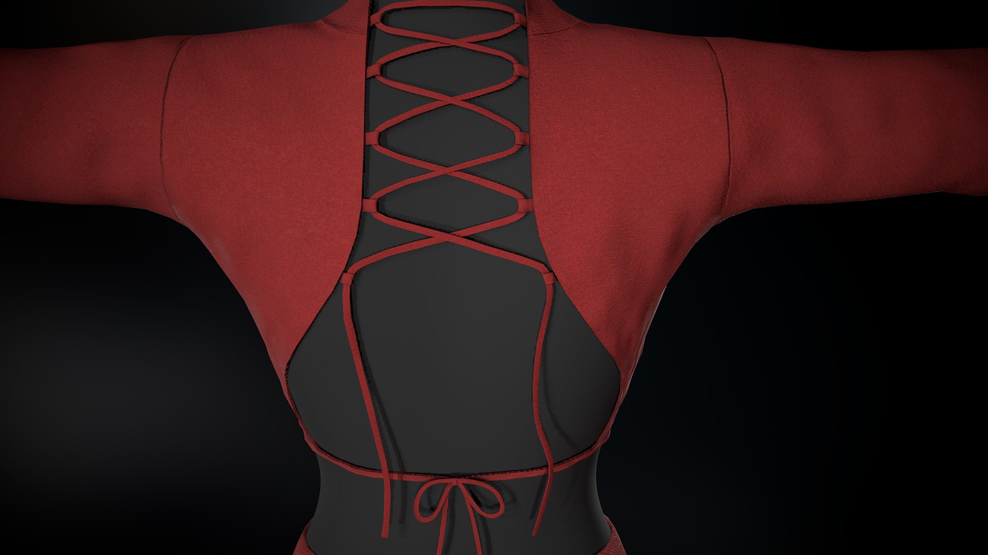 3D red women outfit - TurboSquid 1642053