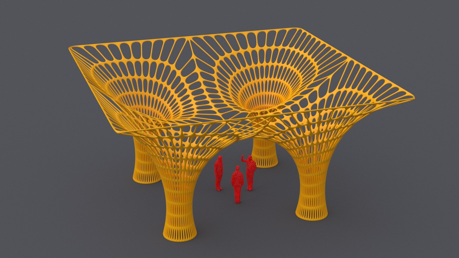3D Organic Pavilion Parametric Structure 02 Model - TurboSquid 2422648