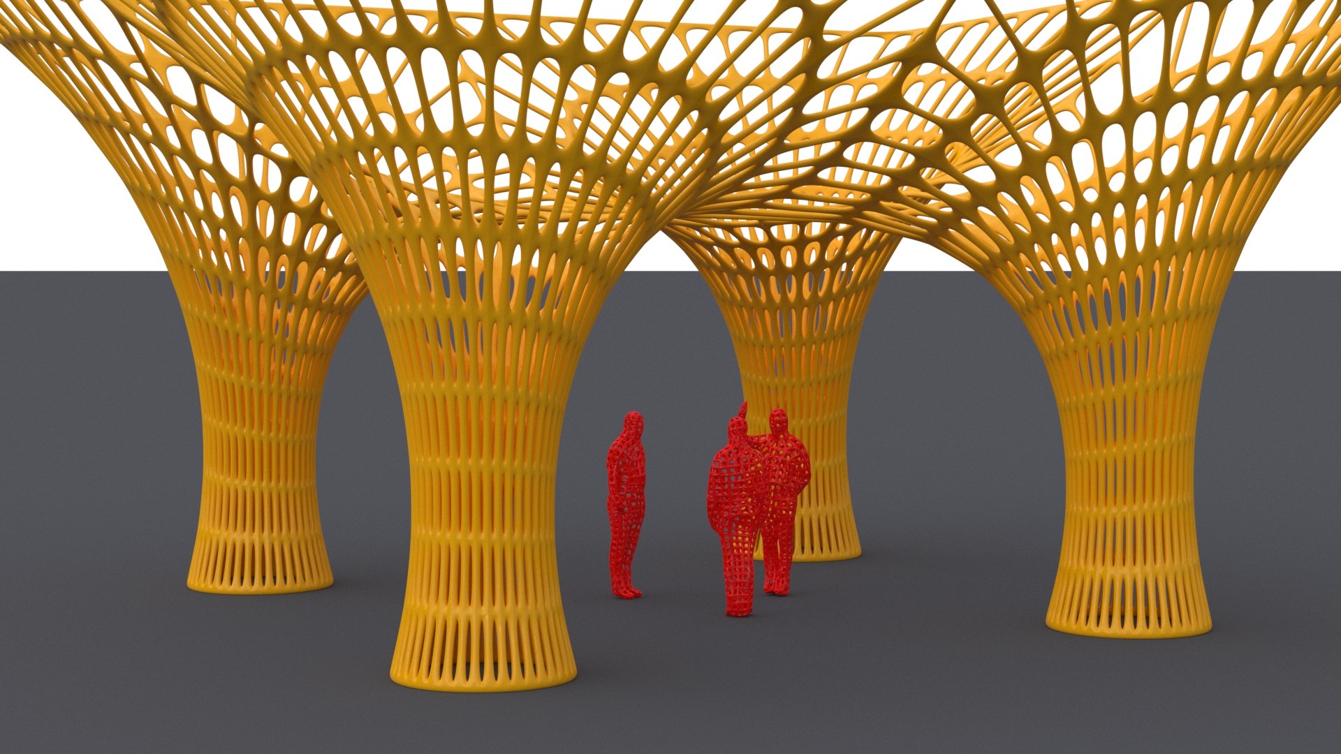 3D Organic Pavilion Parametric Structure 02 Model - TurboSquid 2422648
