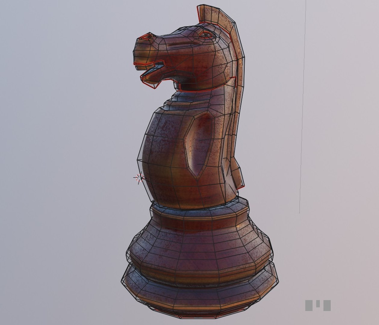 3D Knight Wooden Chess Piece - TurboSquid 1401630
