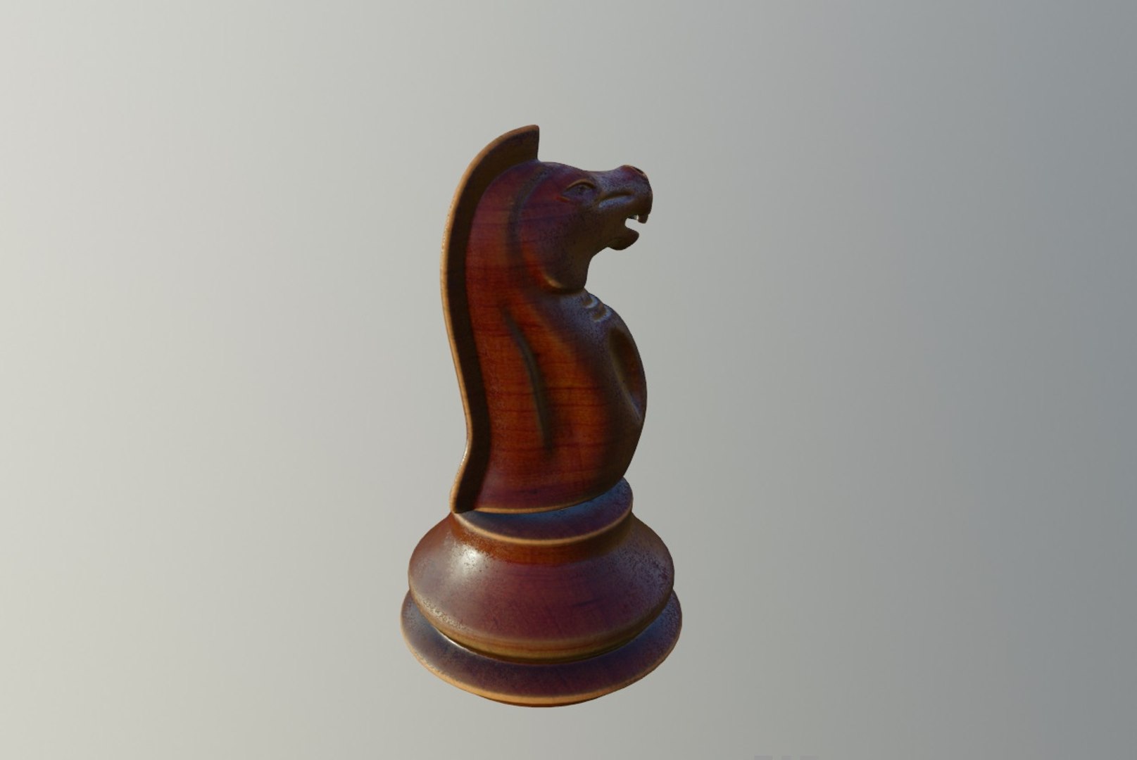 3D Knight Wooden Chess Piece - TurboSquid 1401630