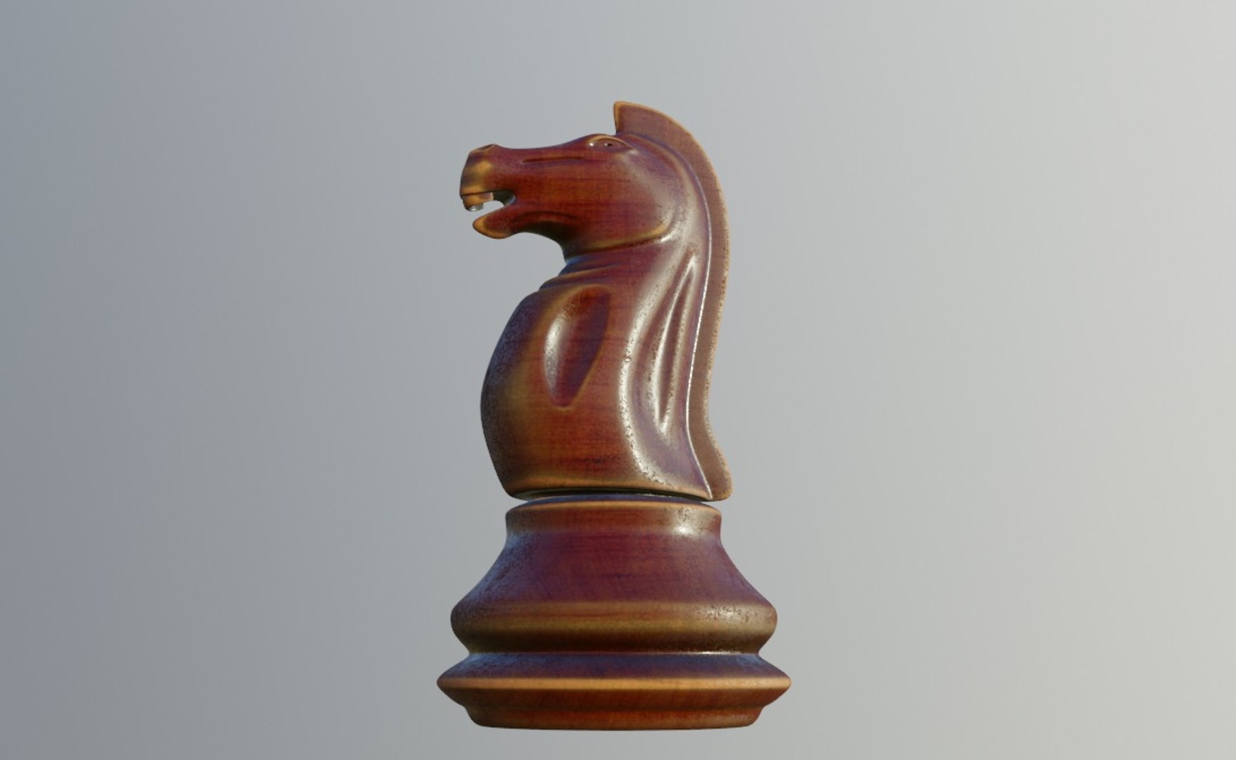 3D Knight Wooden Chess Piece - TurboSquid 1401630