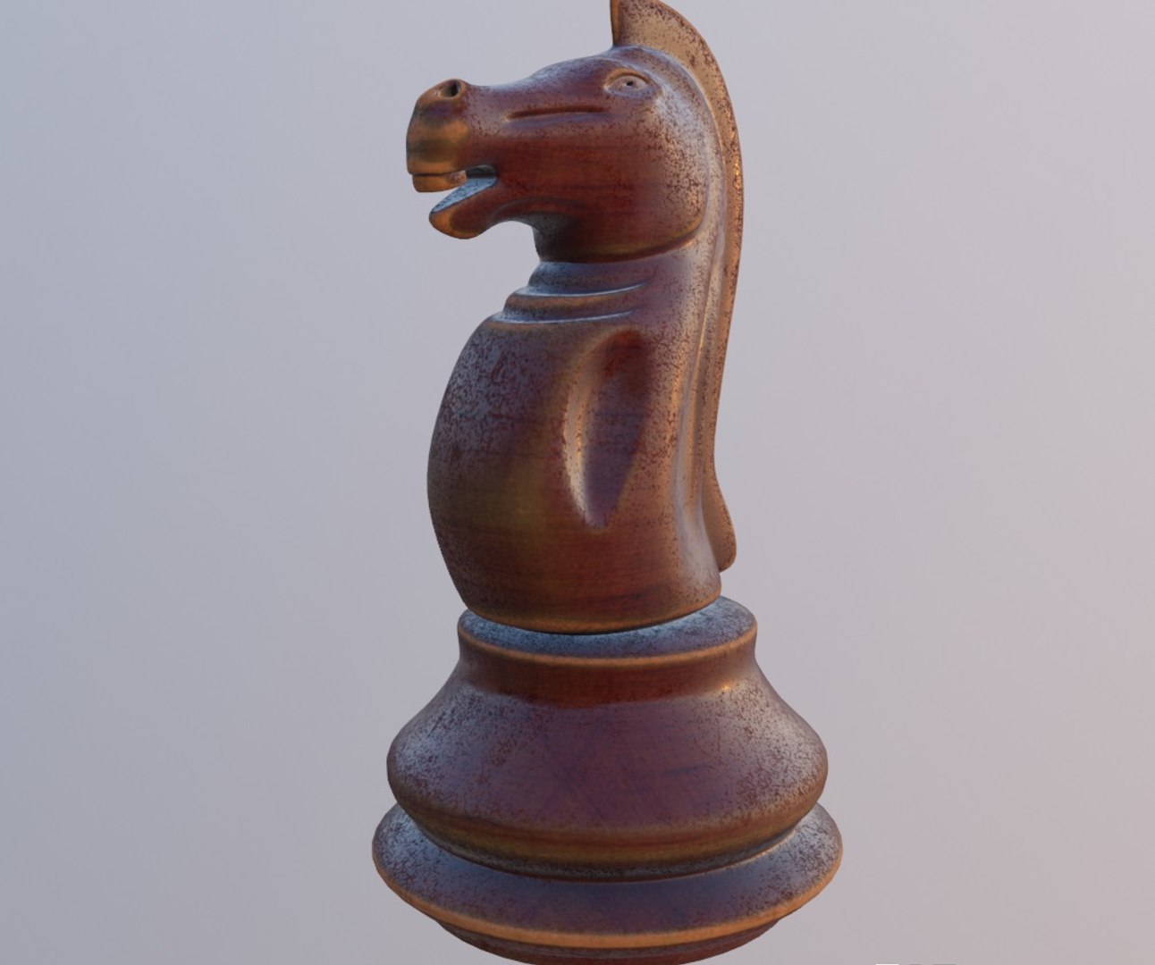 3D Knight Wooden Chess Piece - TurboSquid 1401630
