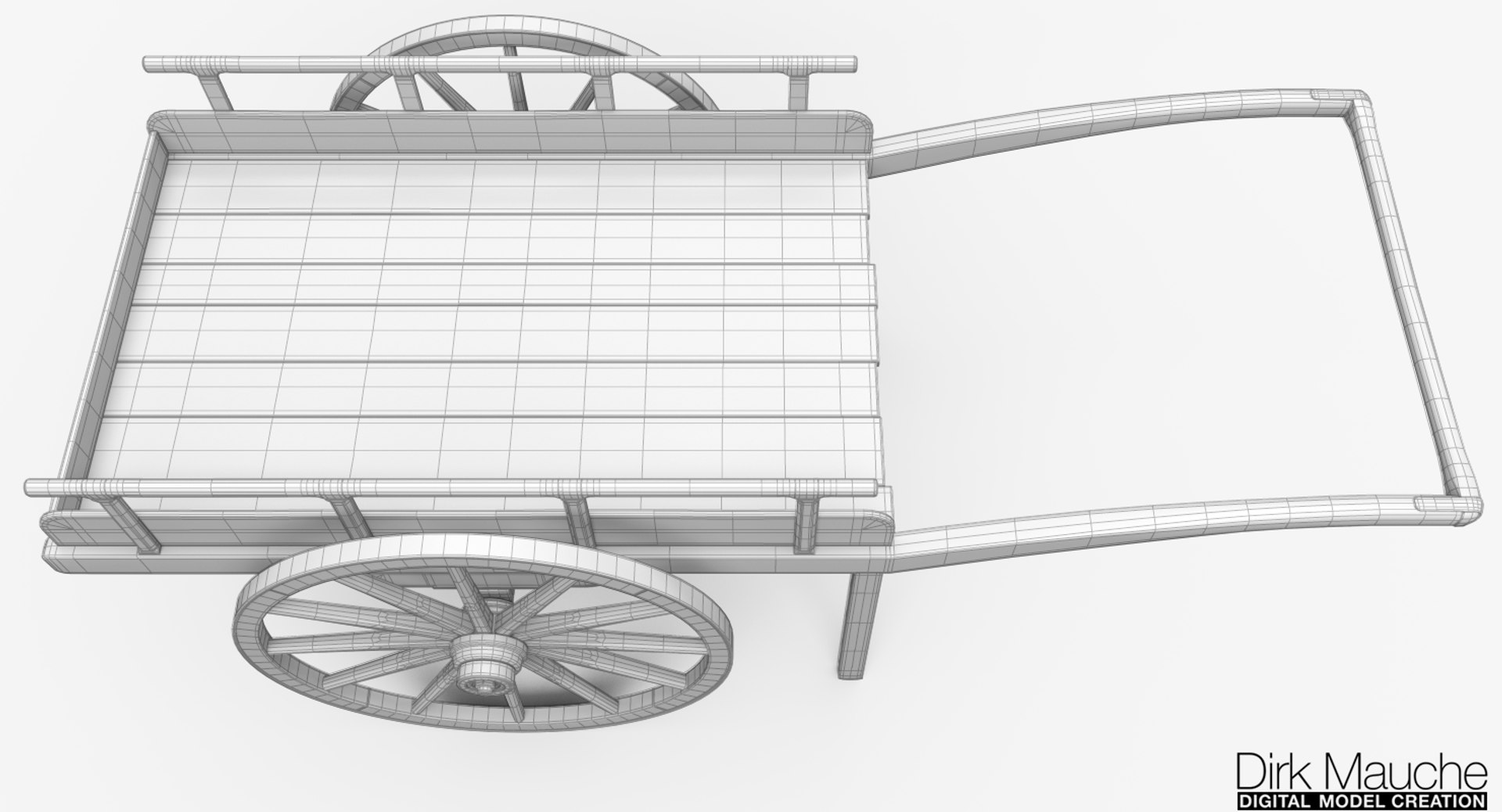 3d Wooden Cart Model
