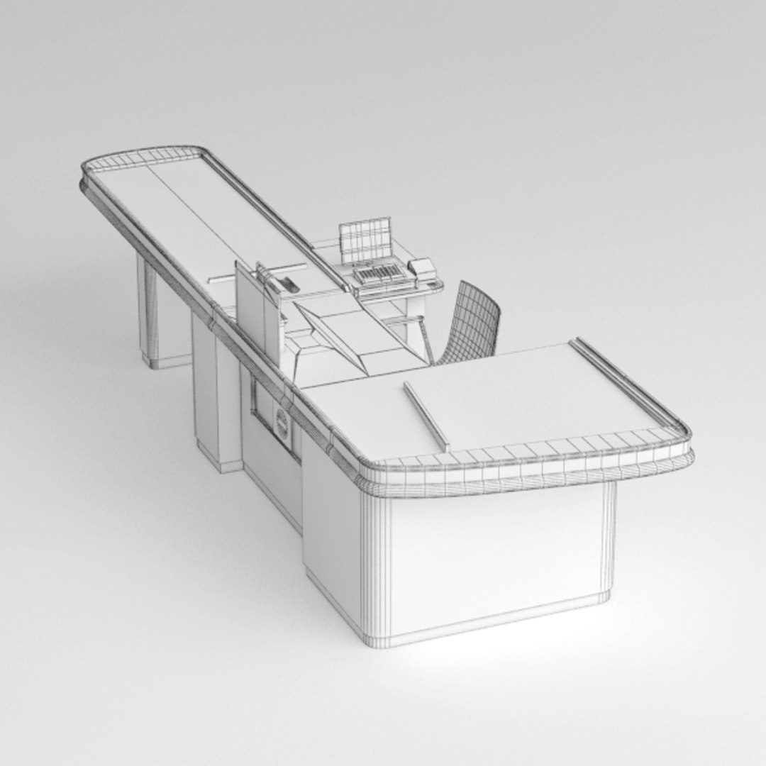 Cash Counter 3d Max