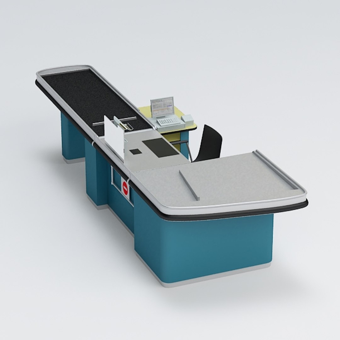 Cash Counter 3d Max