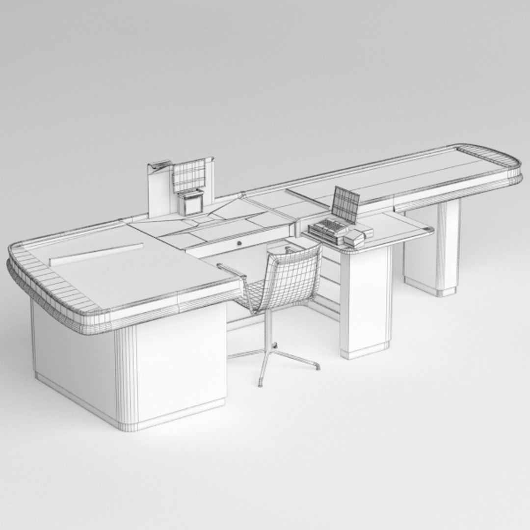 Cash Counter 3d Max