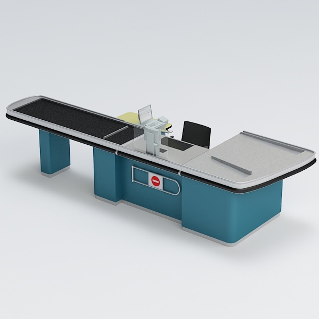 Cash Counter 3d Max