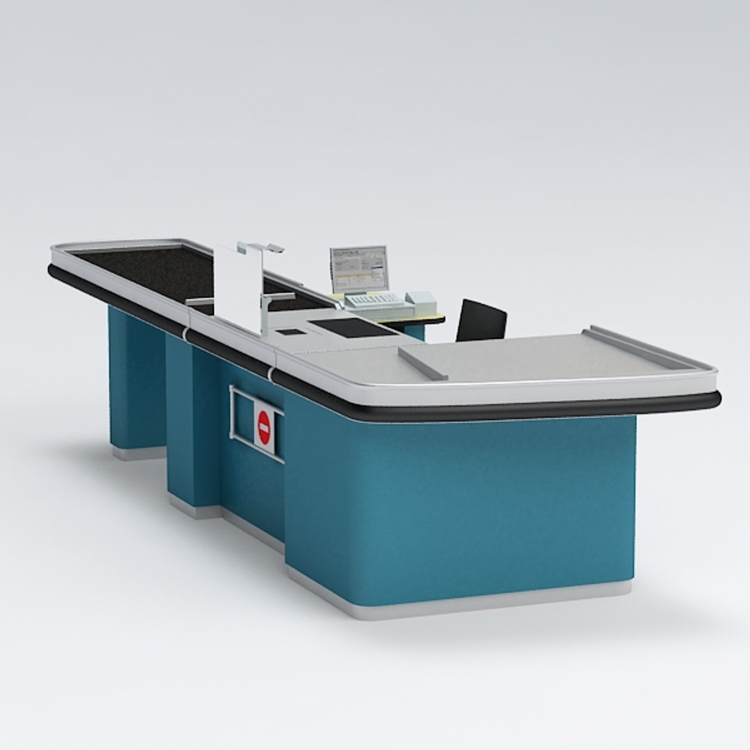 Cash Counter 3d Max