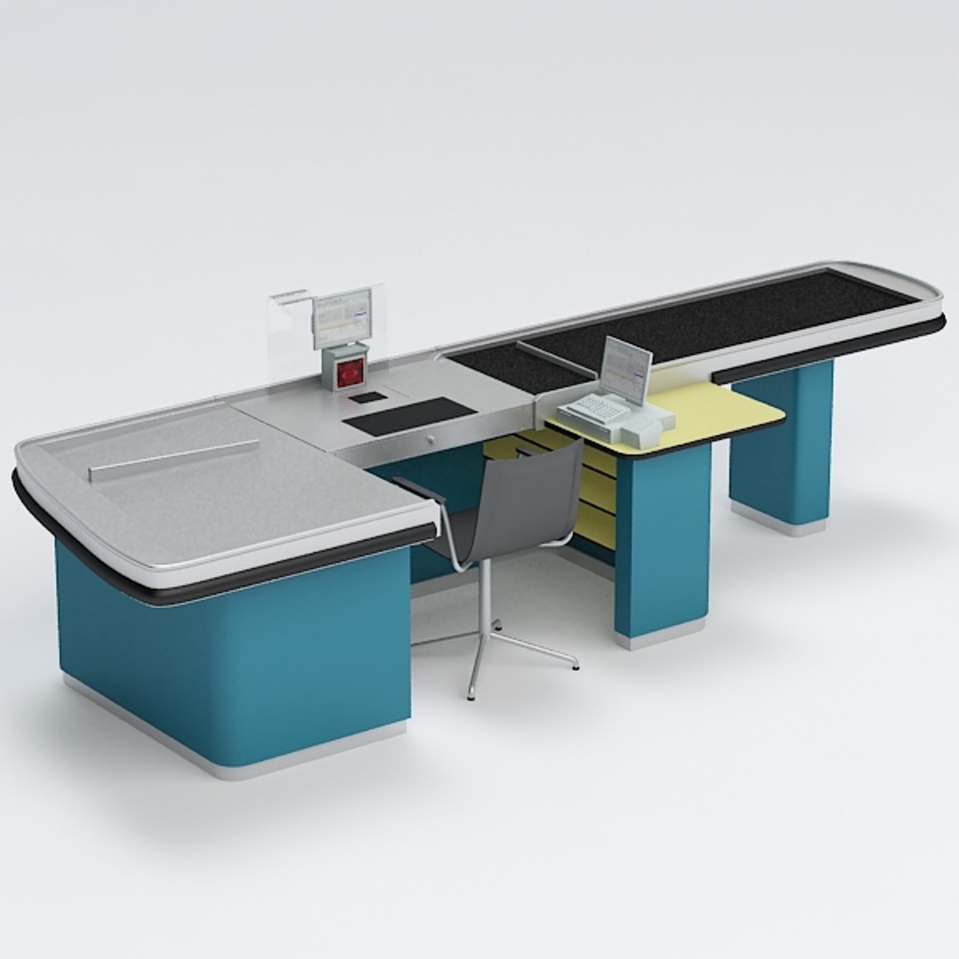 Cash Counter 3d Max