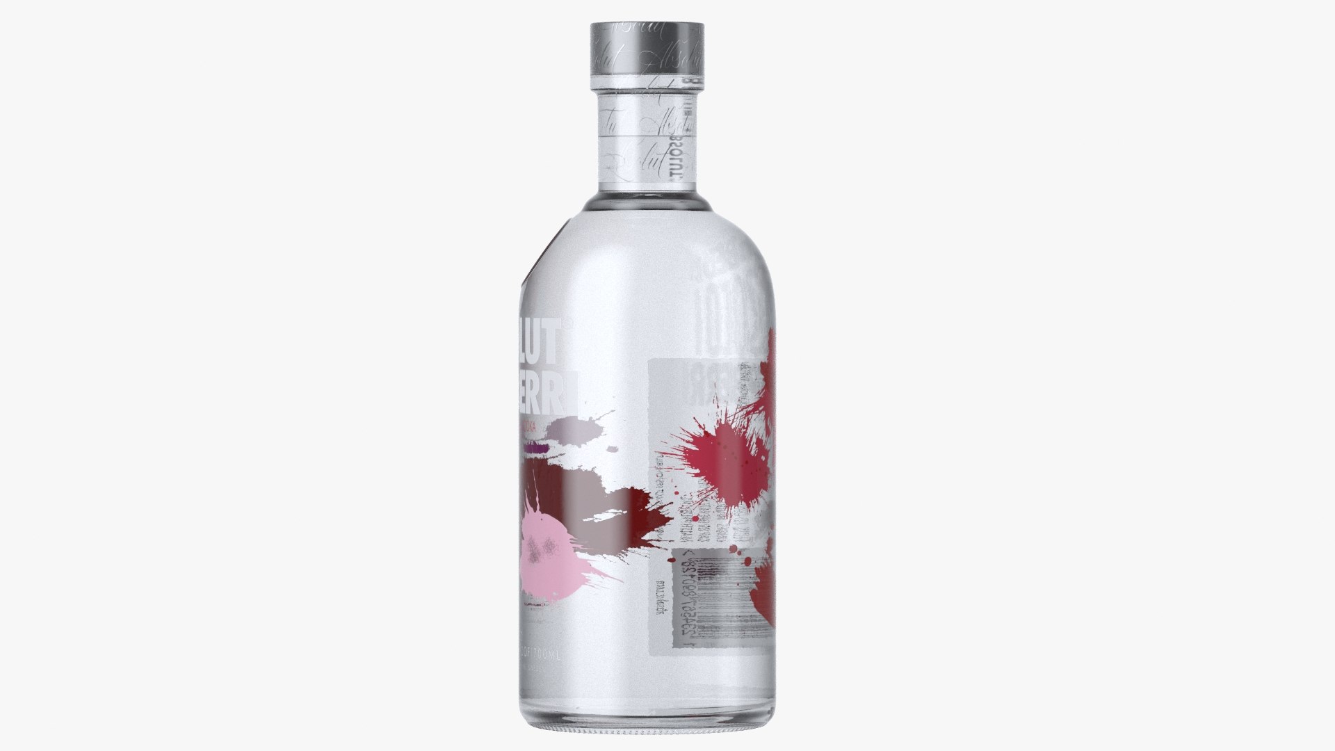 3D Absolut Raspberri Vodka Bottle Model - TurboSquid 1477436