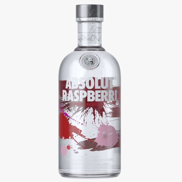 3D absolut raspberri vodka bottle model - TurboSquid 1477436