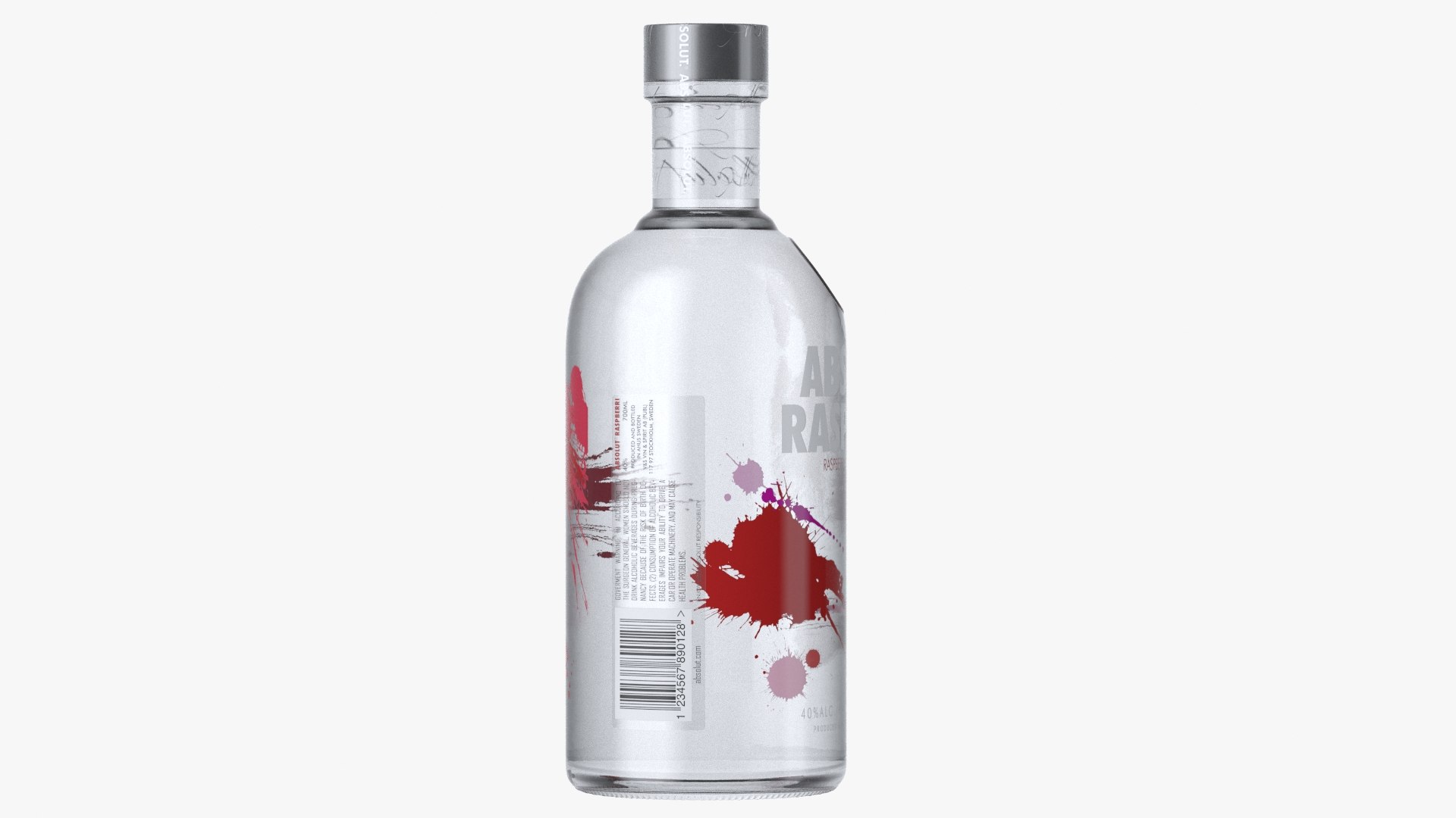 3D Absolut Raspberri Vodka Bottle Model - TurboSquid 1477436