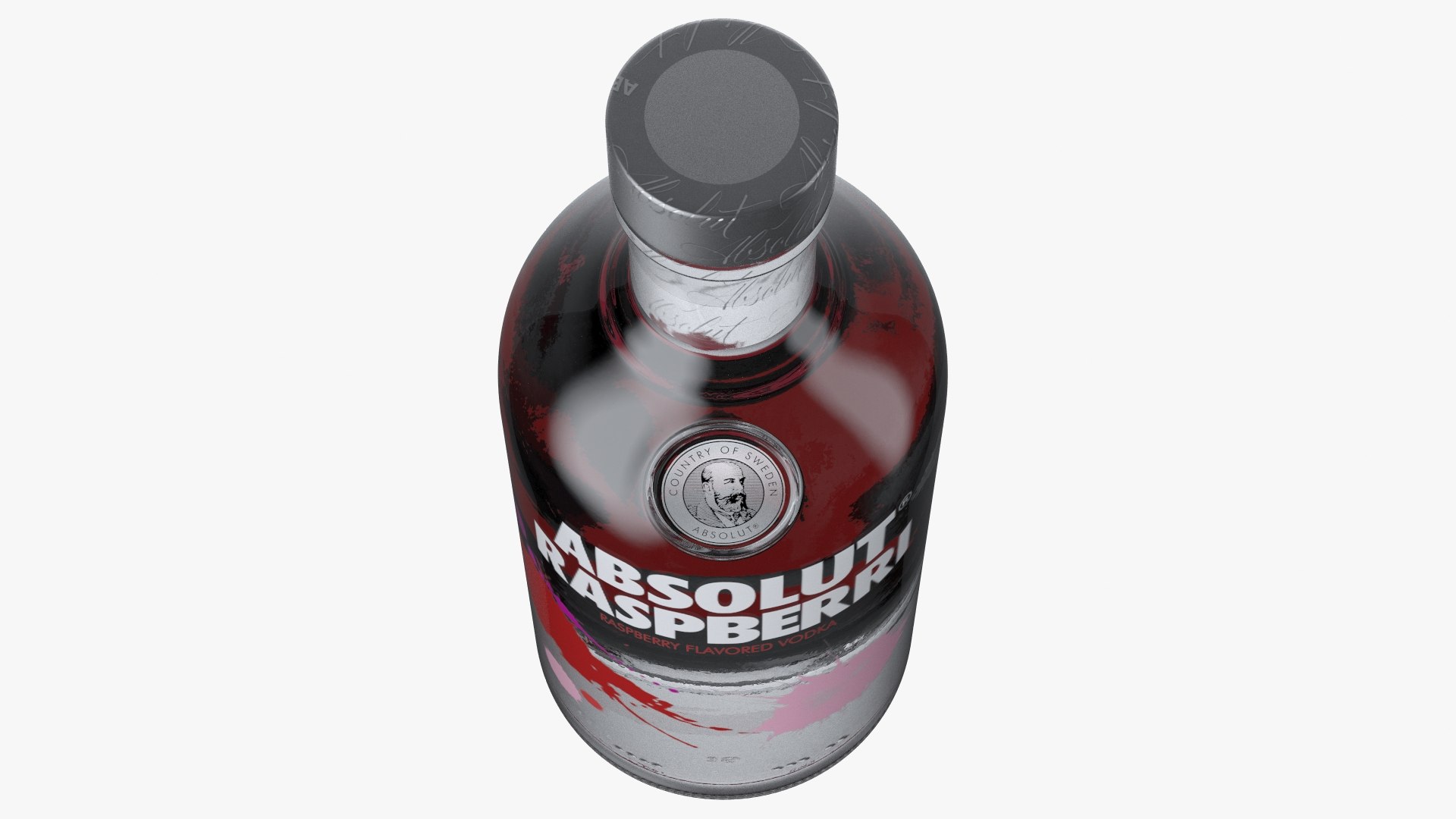 3D Absolut Raspberri Vodka Bottle Model - TurboSquid 1477436