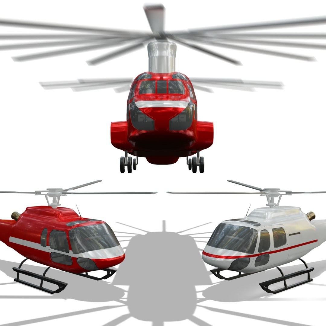 3 Helicopters 3D Model - TurboSquid 1585147